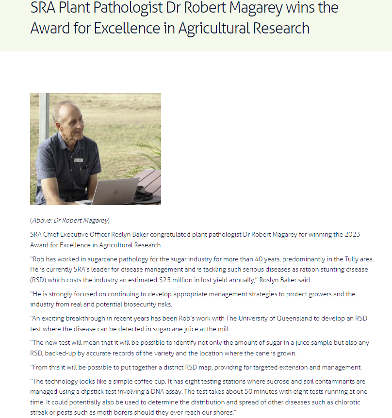 CANEGROWERS Chairman Owen Menkens and CEO Dan Galligan attended the ...